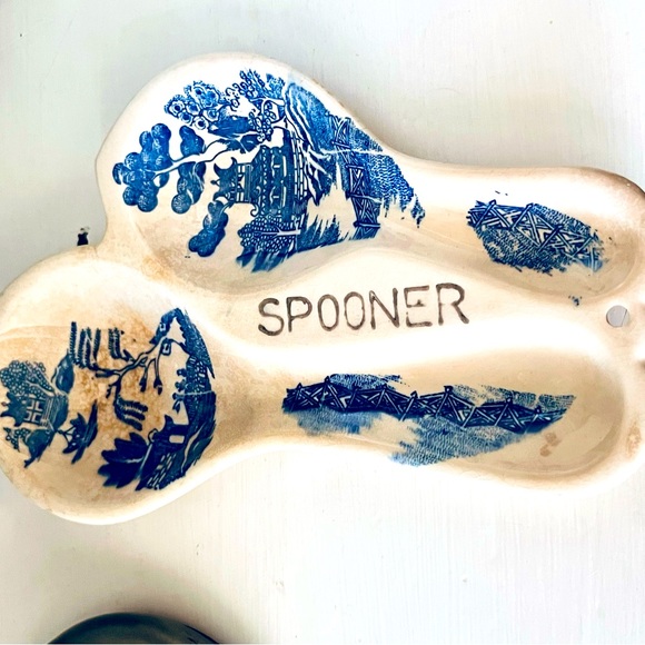 Blue Willow | Kitchen | Vintage Blue Willow Spoon Rest Spooner | Poshmark